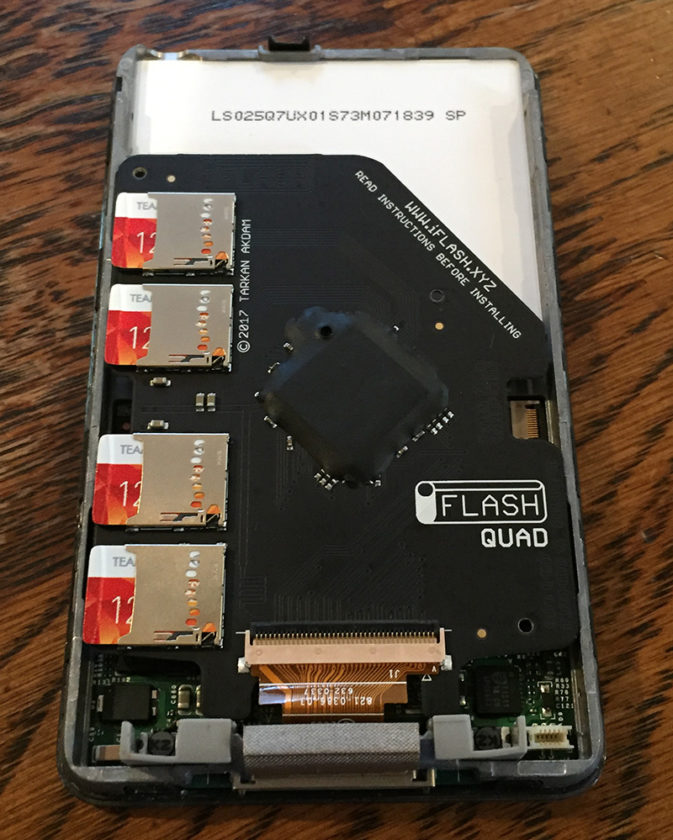 【やり方図説】iPod Classicを改造して大容量化 iFlash-Quadを導入し、microSDカードを装着する方法【ipod ssd ...
